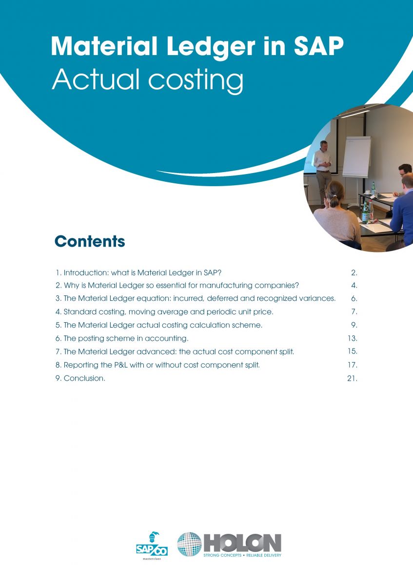 Material Ledger actual costing Material Ledger actual costing